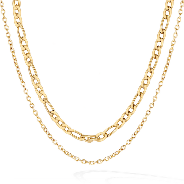Helio and Eos Necklace - Yellow Gold – Glacier Mist